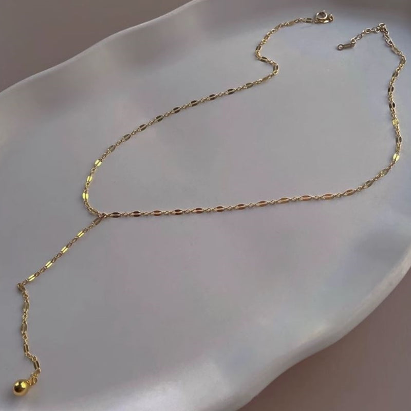 「order」*14kgf Y shaped chain necklace n119 – uluu - jewelry & accessory