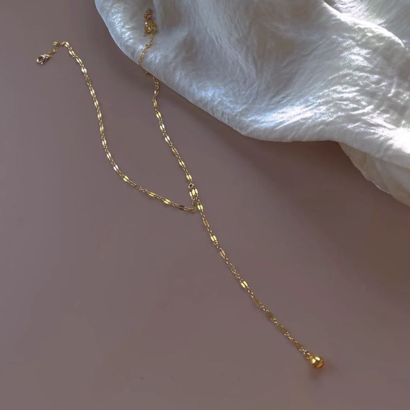 「order」*14kgf Y shaped chain necklace n119 – uluu - jewelry & accessory